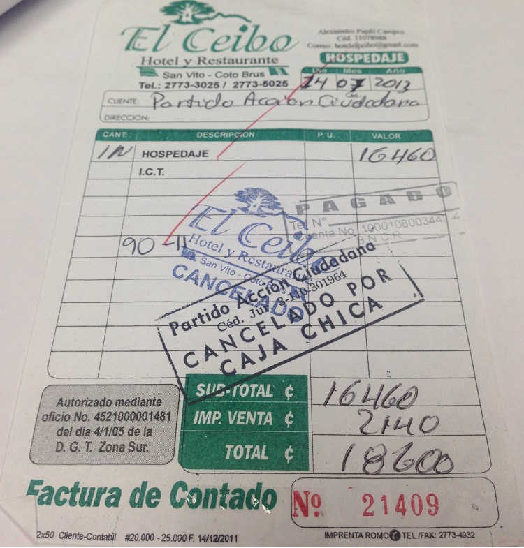 TSE halla facturas alteradas con tachones en gastos del PAC - La Nación